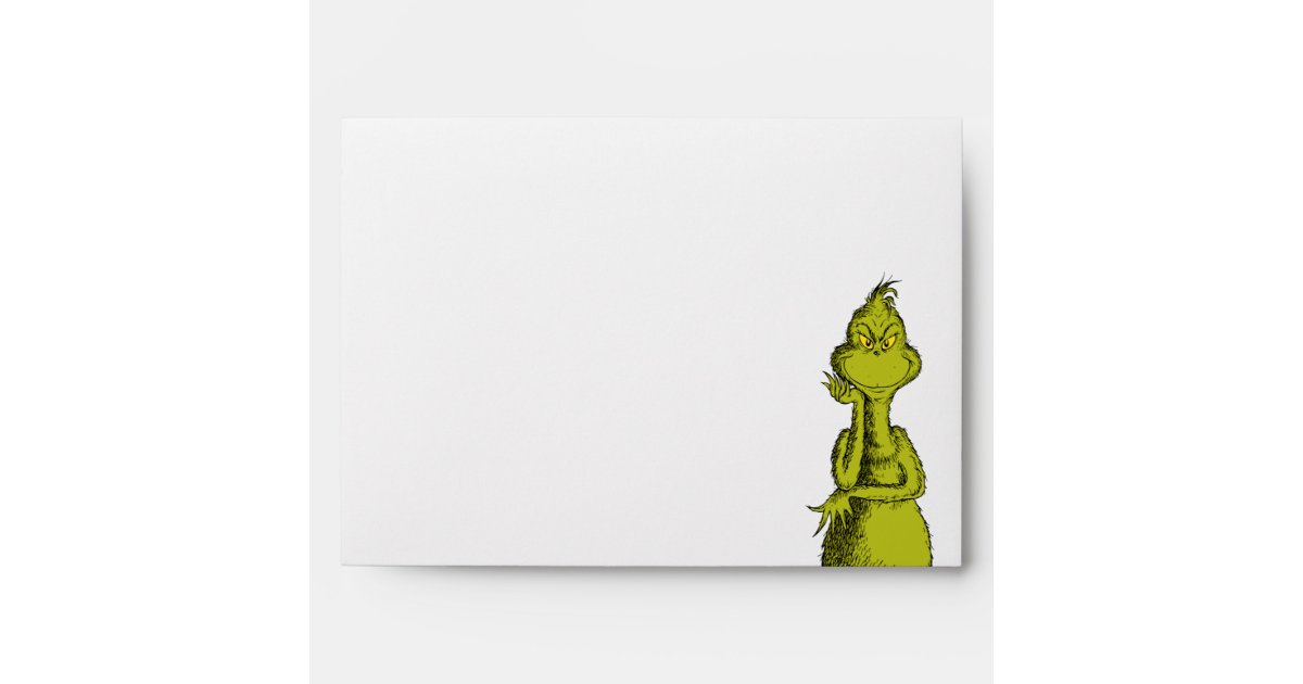 Grinch Snowflake Birthday Envelope | Zazzle