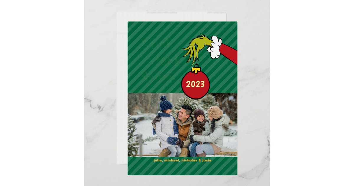Grinch | Stink Stank Stunk Foil Holiday Card | Zazzle