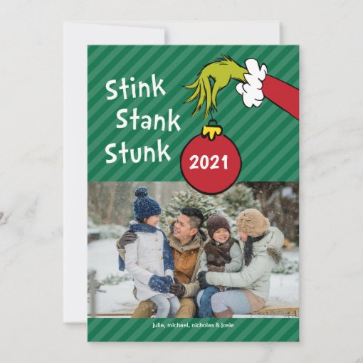Grinch | Stink Stank Stunk Holiday Card | Zazzle