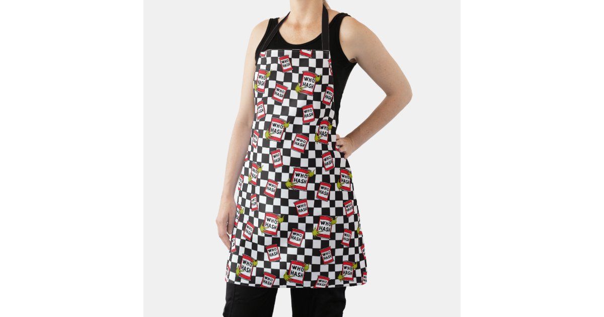 Grinch | Who Hash Pattern Apron | Zazzle