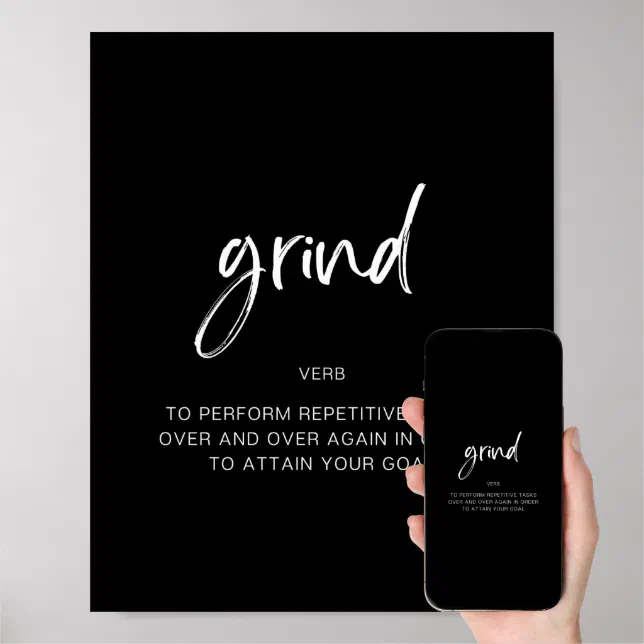 Grind Poster | Zazzle