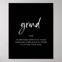 Grind Poster | Zazzle