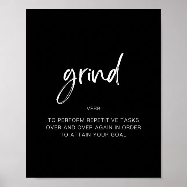 Grind Poster | Zazzle