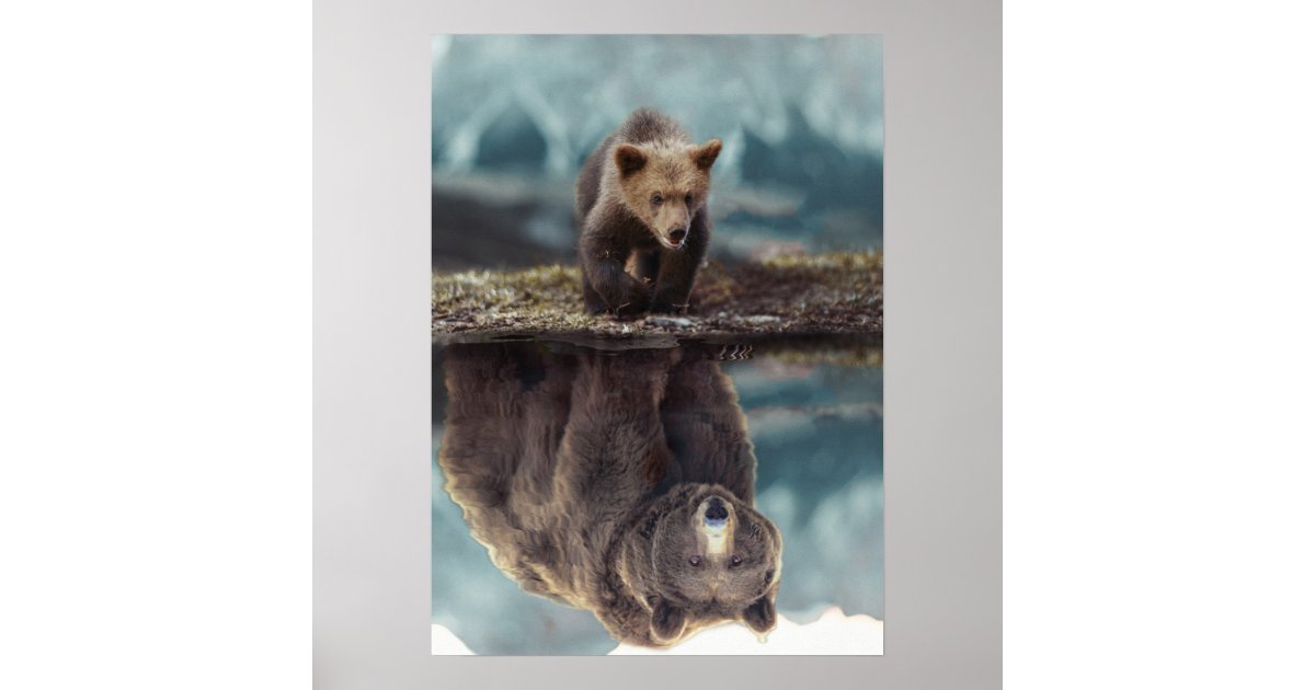 Grizzly Bear Mindset Motivation - Success Poster | Zazzle