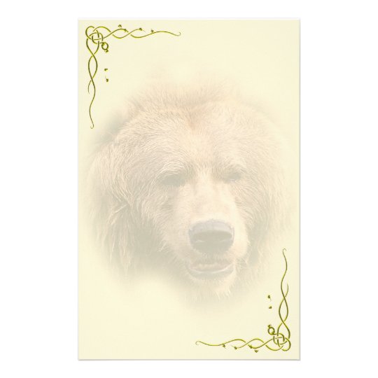 Grizzly Bear Personal Stationery | Zazzle.com