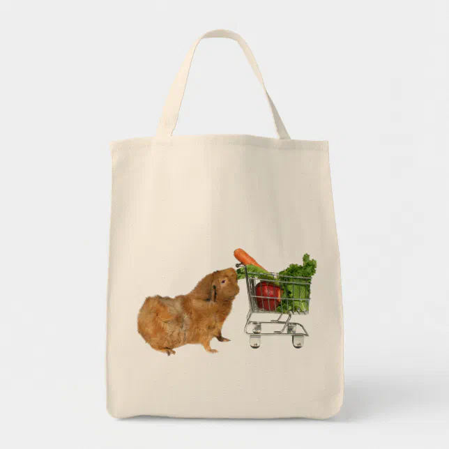 Grocery Shopping Guinea Pig Tote Bag | Zazzle