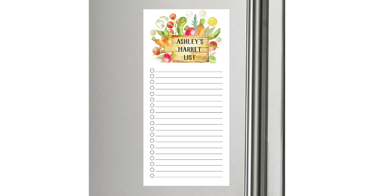 Grocery Shopping List Magnetic Notepad | Zazzle