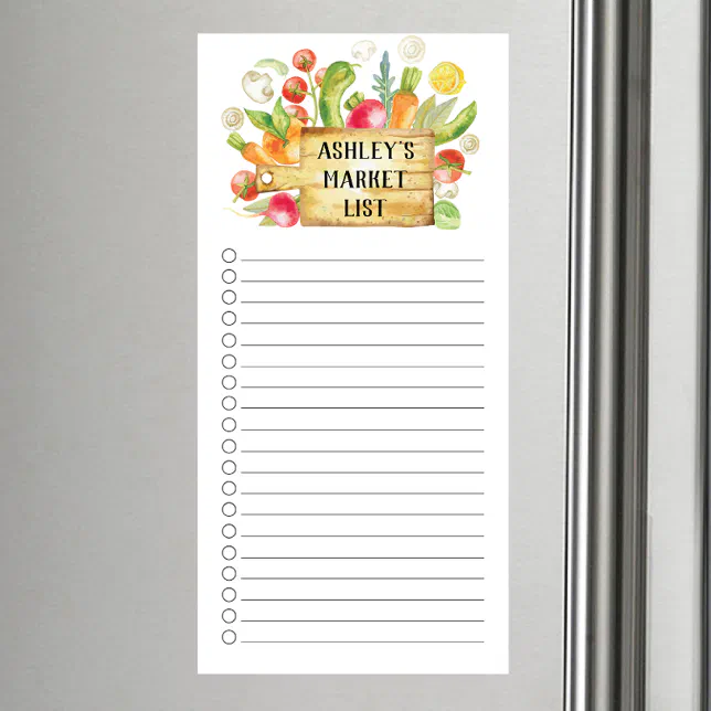 Grocery Shopping List Magnetic Notepad | Zazzle