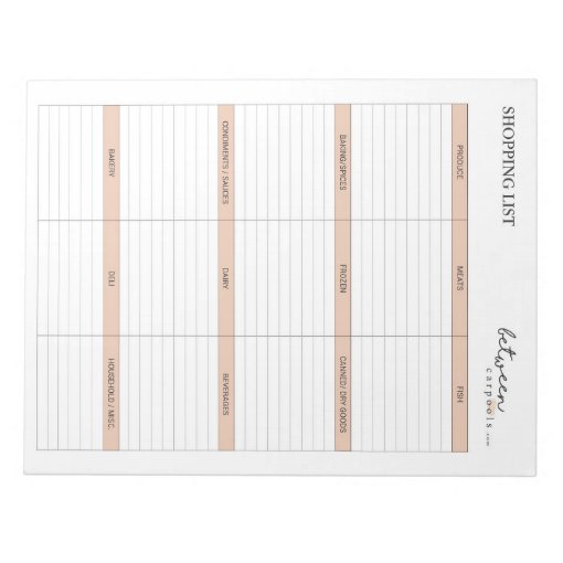 GROCERY SHOPPING LIST NOTEPAD | Zazzle
