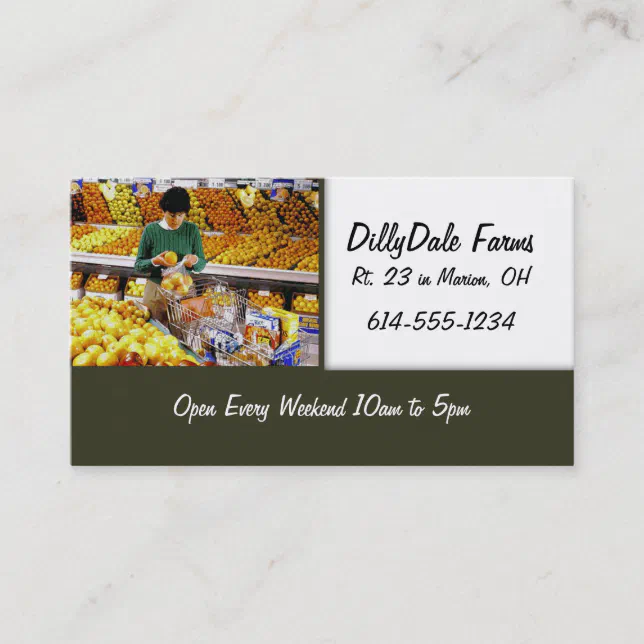 Grocery Shopping Store Mart Business Card | Zazzle