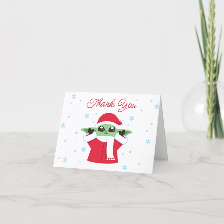 Grogu | Winter Holiday Baby Shower - Thank You | Zazzle