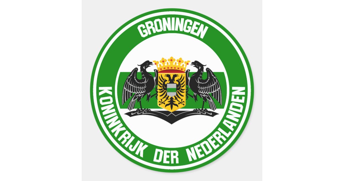 Groningen Round Emblem Classic Round Sticker | Zazzle