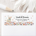 Groodle Goldendoodle Dog with bowtie spring flower Label | Zazzle