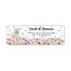 Groodle Goldendoodle Dog with bowtie spring flower Label | Zazzle