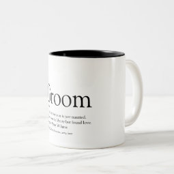 Groom Definition, Stag Bachelor Party, Wedding Two-Tone Coffee Mug | Zazzle
