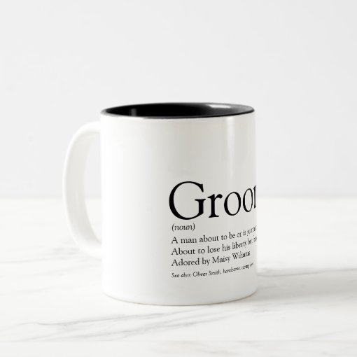 Groom Definition, Stag Bachelor Party, Wedding Two-Tone Coffee Mug | Zazzle