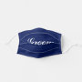Groom Face Mask in Navy Blue for Wedding Ceremony | Zazzle