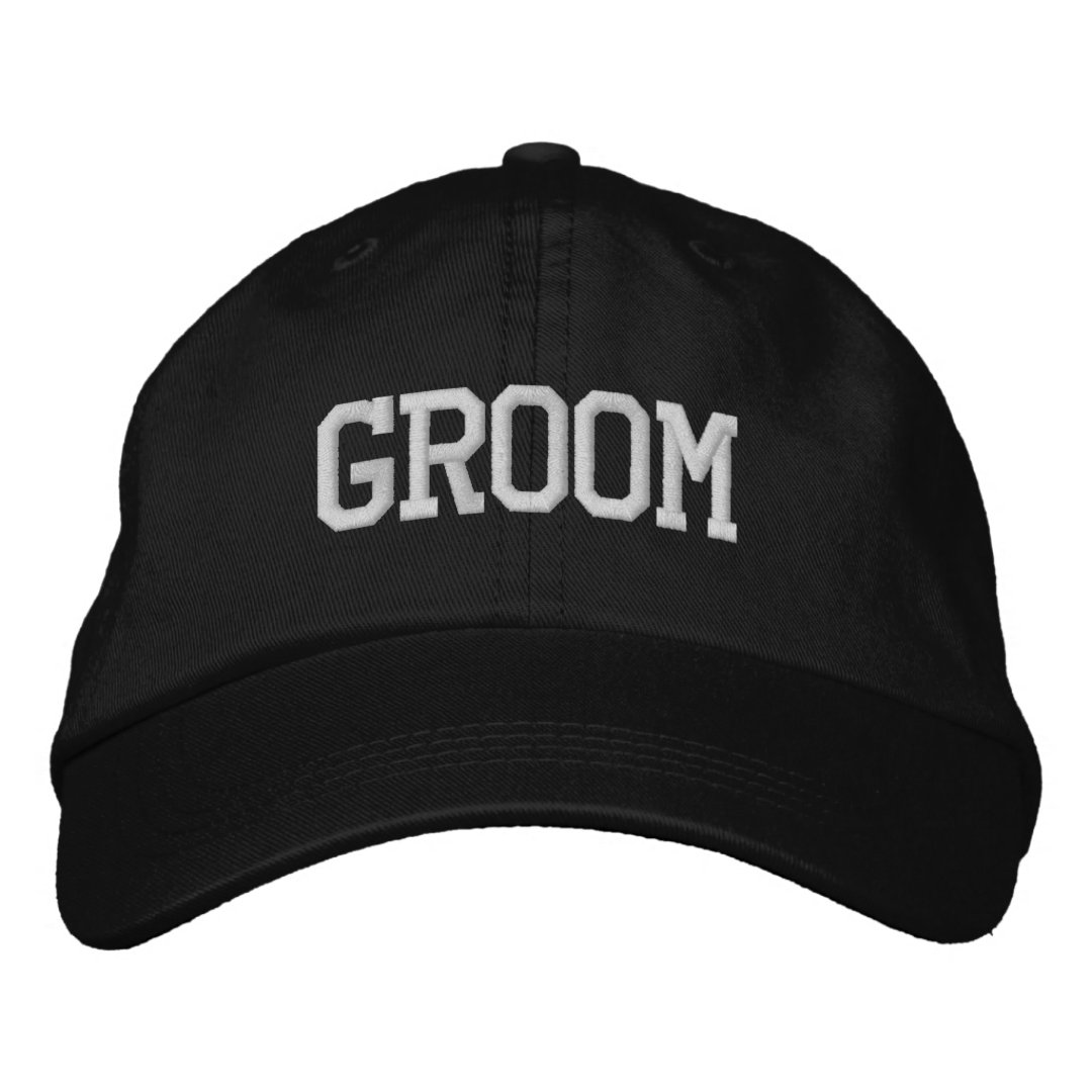 Groom Hat / Groom Embroidered Baseball Cap | Zazzle
