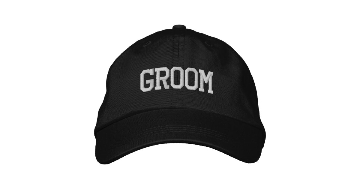 Groom Hat / Groom Embroidered Baseball Cap | Zazzle