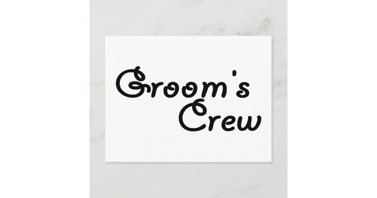 Grooms Crew Postcard | Zazzle
