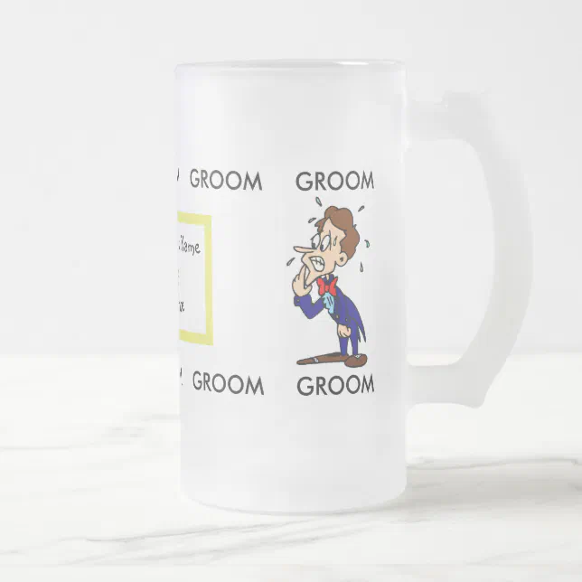 Groom's Glass Beer Mug | Zazzle