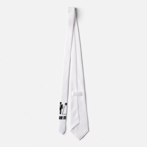 Groom's Man's tie GAME OVER! | Zazzle