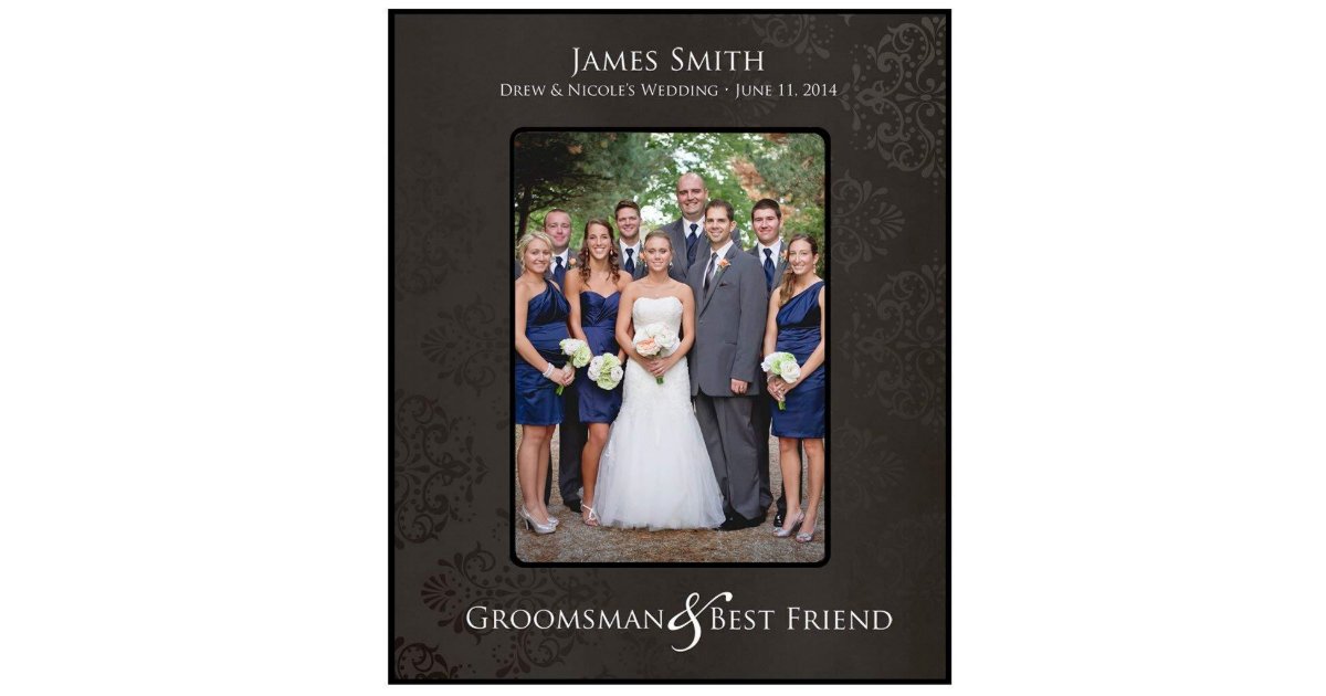 Groomsman & Best Friend Vertical Picture Frame | Zazzle