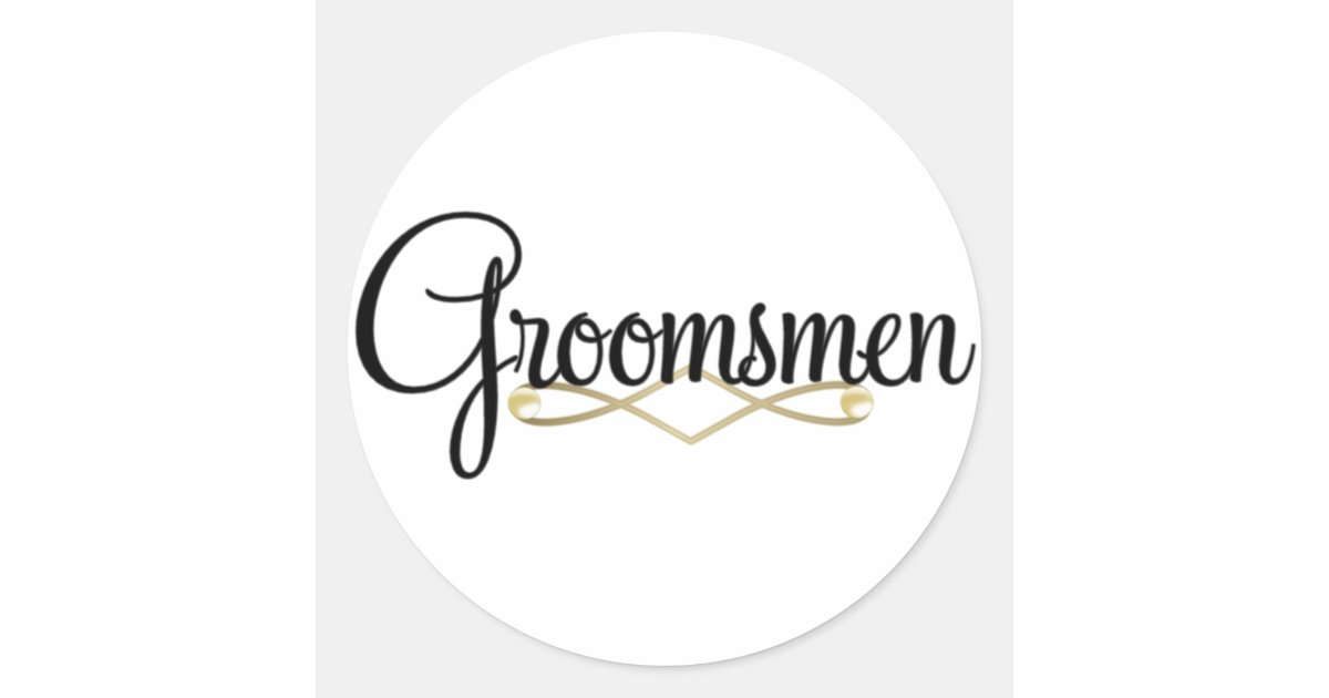 Groomsman Classic Round Sticker | Zazzle