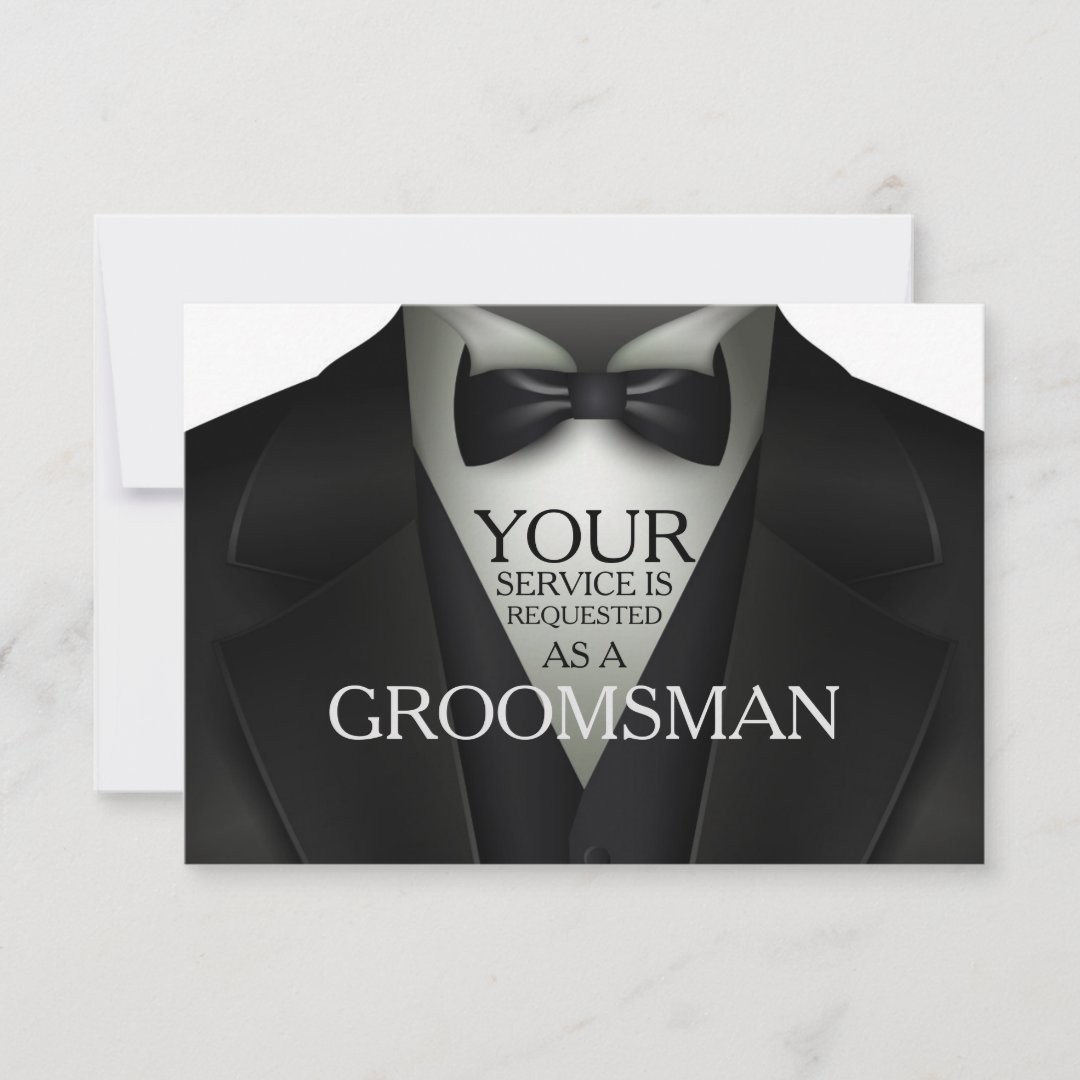 Groomsman Groomsmen Wedding Party Request Invitation | Zazzle
