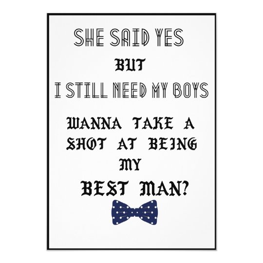 Groomsman or Best Man Proposal Wedding Invitation | Zazzle.com