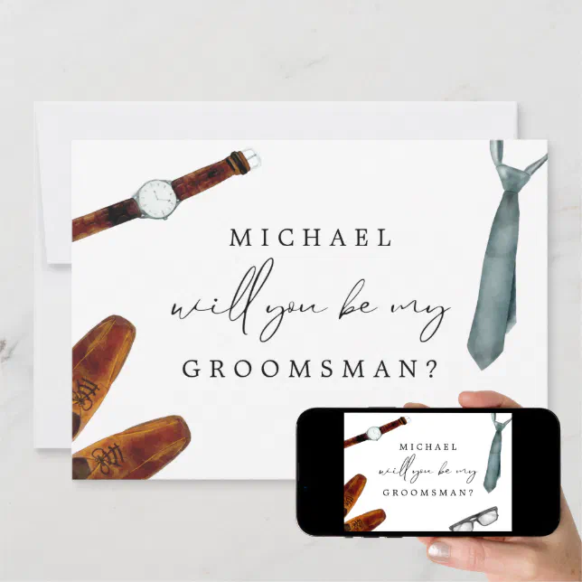 Groomsman Proposal Card for groom | Zazzle