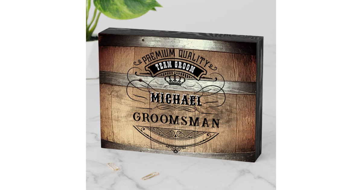 Groomsmen Gifts Wooden Box Sign | Zazzle