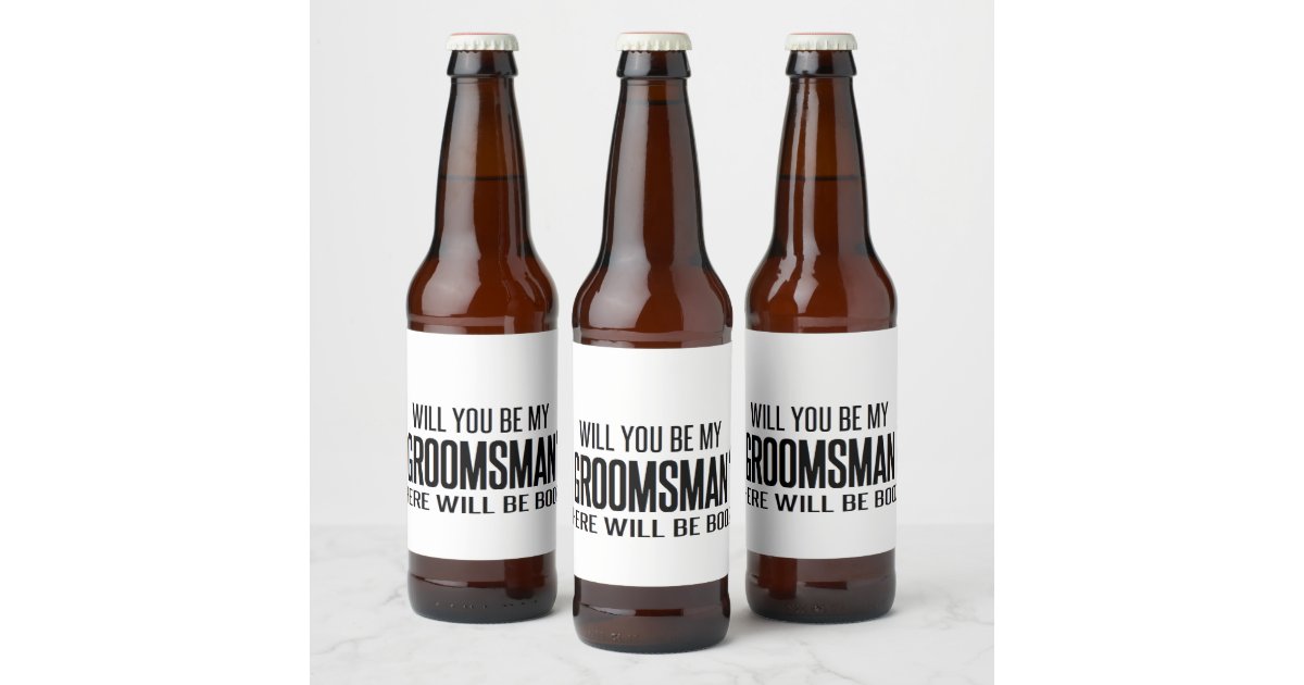 GROOMSMEN PROPOSAL Labels | Zazzle
