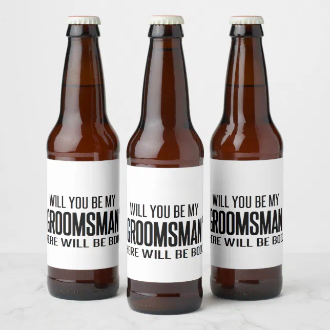 GROOMSMEN PROPOSAL Labels | Zazzle