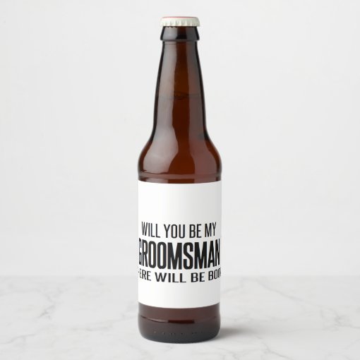 GROOMSMEN PROPOSAL Labels | Zazzle