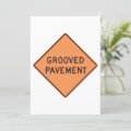 Grooved Pavement Road Sign Invitation | Zazzle