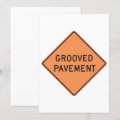 Grooved Pavement Road Sign Invitation | Zazzle
