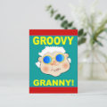 Groovey Granny Cartoon Postcard | Zazzle