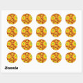 Groovy 70's Flowers Classic Round Sticker | Zazzle