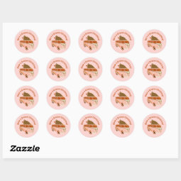 Groovy 70s Retro Classic Round Sticker | Zazzle