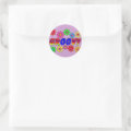 Groovy 70's Retro Flower Power Gifts Classic Round Sticker | Zazzle