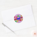 Groovy 70's Retro Flower Power Gifts Classic Round Sticker | Zazzle