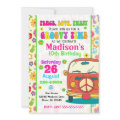 Groovy 70s Themed Birthday Invitation / Hippie Van | Zazzle