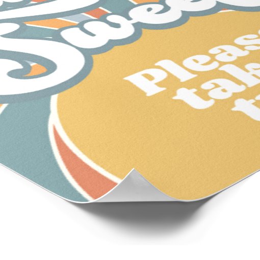 Groovy Babies are Sweet Please Take A Treat Shower Poster | Zazzle