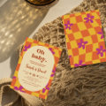 Groovy Baby | 70s theme| Floral Boho Baby shower Invitation | Zazzle