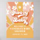 Groovy Baby Retro Sunshine Baby Shower Welcome Poster | Zazzle