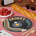 Groovy Baby Retro Vinyl Record Baby Shower Paper Plates | Zazzle