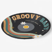 Groovy Baby Retro Vinyl Record Baby Shower Paper Plates | Zazzle