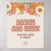 Groovy Baby Shower Favor Sign | Zazzle