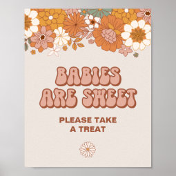 Groovy Baby Shower Favor Sign | Zazzle
